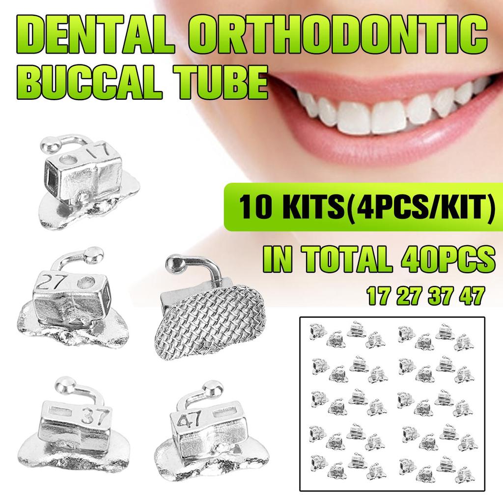 40PCS Dental Orthodontic Buccal Tubes 1st Molar 2nd Molar Monoblock ...