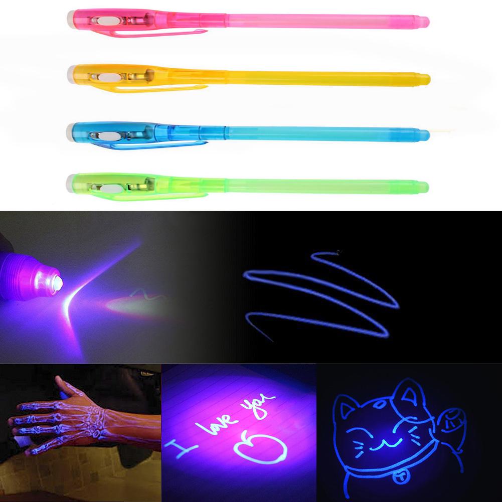 Buy Big Head Luminous Light Magic Pen UV Drawing Invisible Ink Pen ...