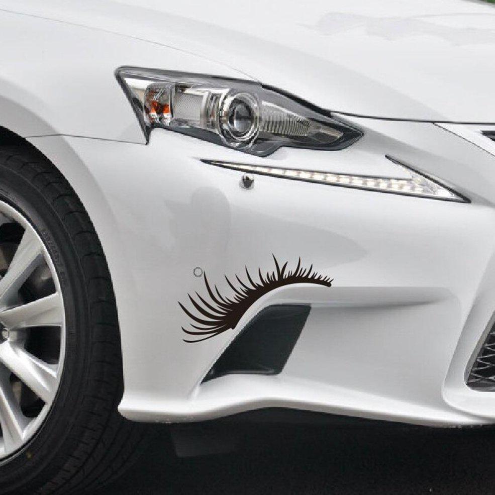 1 Pair/SET 3D False Eyelashes Fake Eye Lash Sticker Car Headlight ...