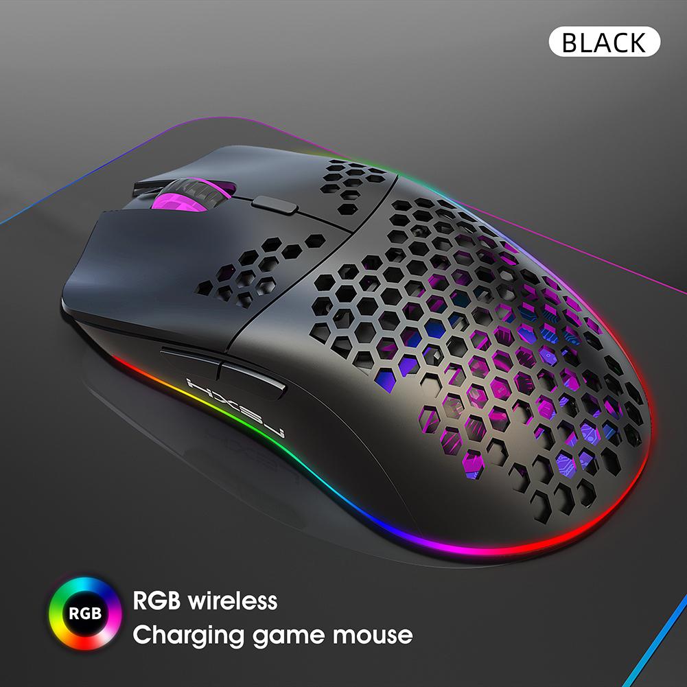 Buy HXSJ T66 Wireless Gaming Mouse with Honeycomb Shell 7 Programmable ...