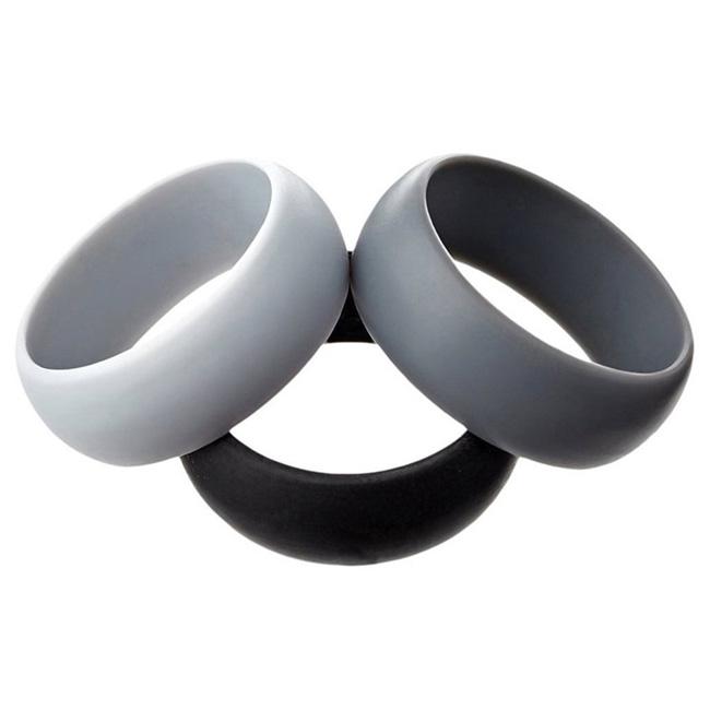 Buy 3Pcs /Set Men Women Wedding Ring Unisex Silicone Rings Rubber Ring ...