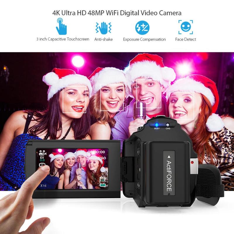 Buy 4K WiFi Ultra HD 1080P 48MP 16X ZOOM Digital Video Camera Camcorder ...