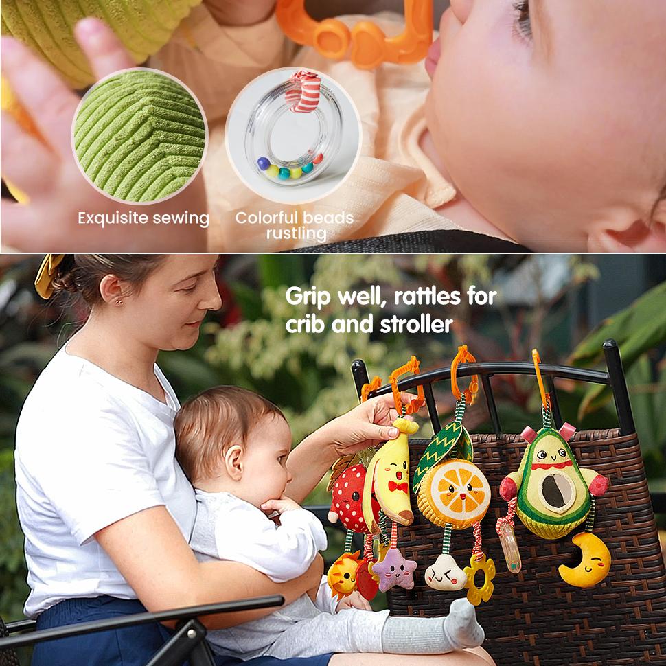 Satın alın 4Pcs Pack - Baby Toys Hanging Fruit Rattles Avocado, Banana ...