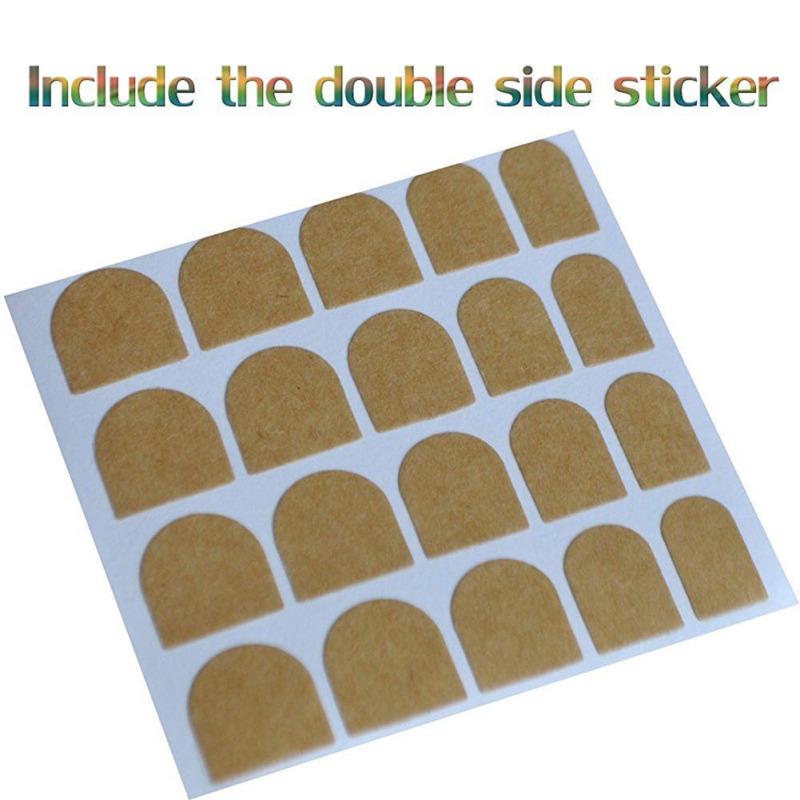 Buy 1/20 Pcs Extra Long Nalse Nails Sticker Decals Pre-designed Curved ...