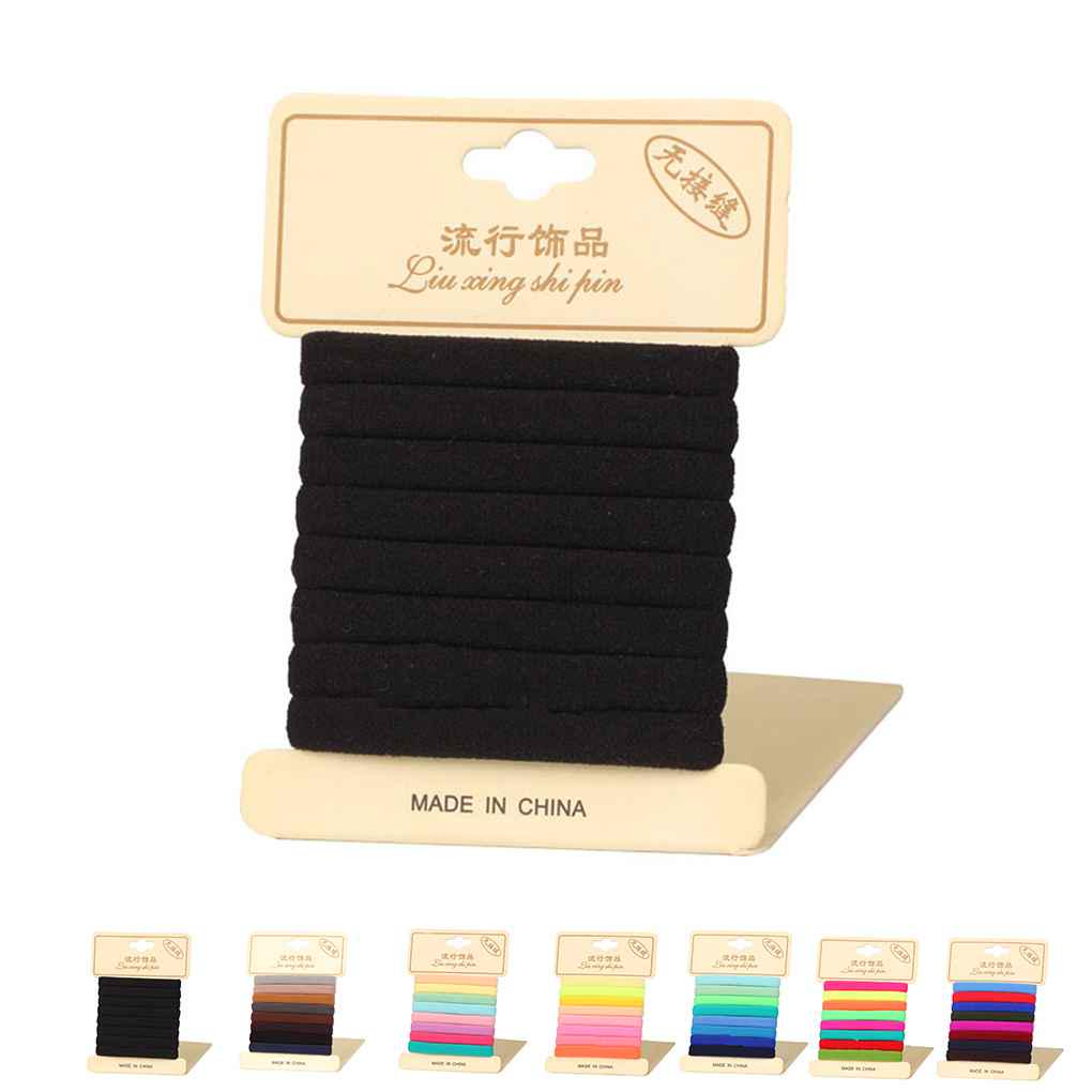 Buy 8Pcs/set Elastic Solid Hair Band Women Girl Hair Rope Loop Rubber ...