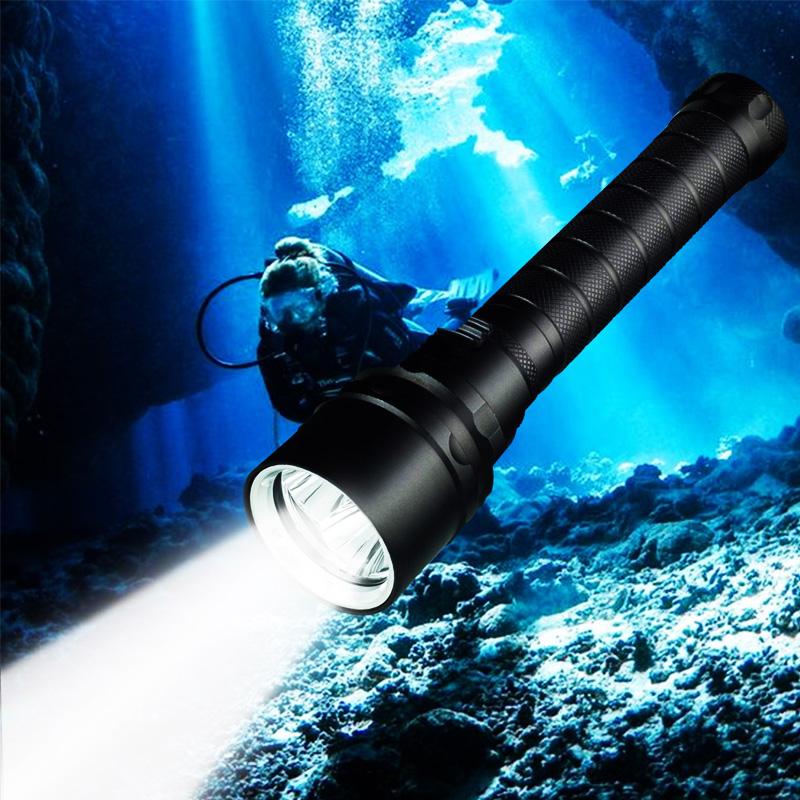 Satın alın D2 Diving Flashlight Safety Dive Light Torch T6 Underwater ...