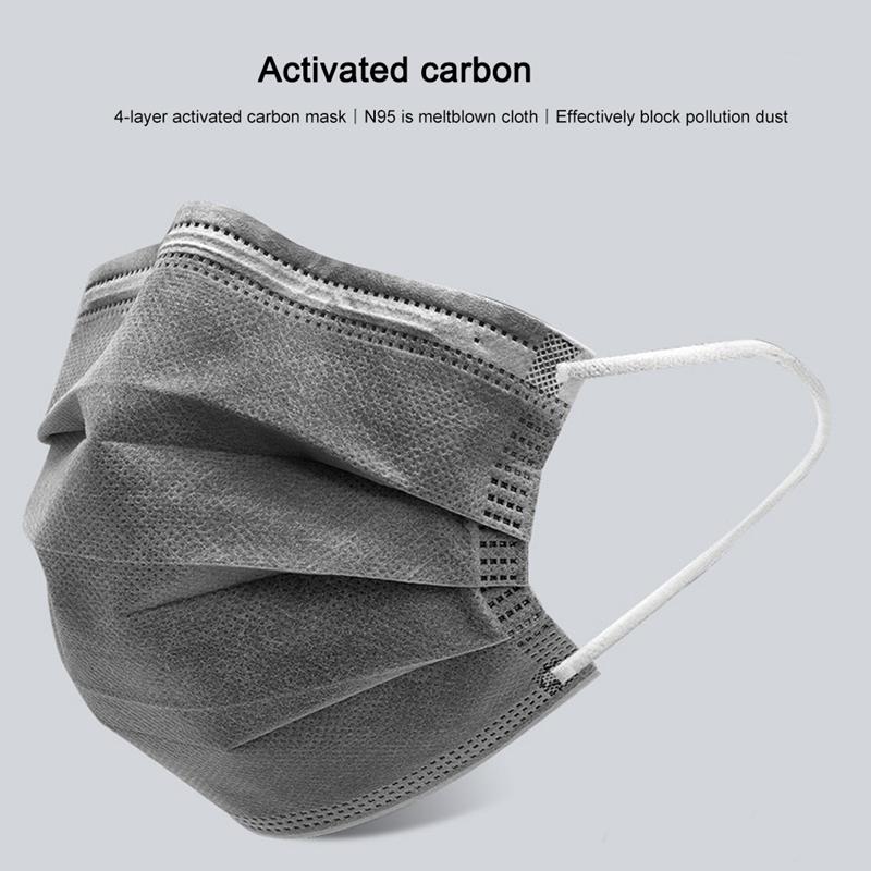 50 Pcs Mouth Mask Protective Dust Protection 3 Layers Of Activated ...