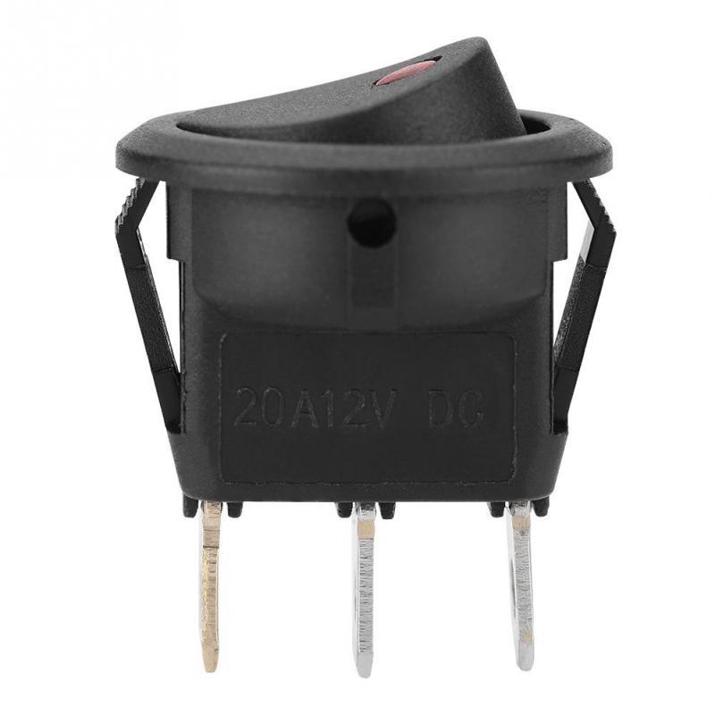 Buy 1pc 12V LED Dot Light Car Auto Boat Round Rocker 2Pin ON OFF Toggle ...
