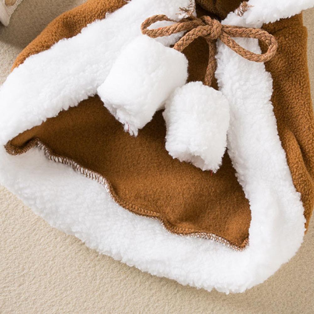 Funny Reindeer Hat Pet Clothes Deer Costume Puppy Warm Cape Cute Pet ...