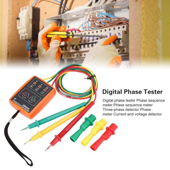 Efficient Phase Indicator Intelligent Three-phase Rotation Tester LED ...