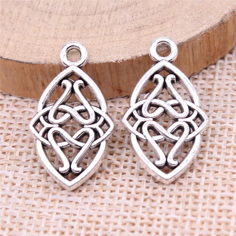 Buy 10Pcs Celtic-Knot Charms For Jewelri Make Antique Silver Color ...