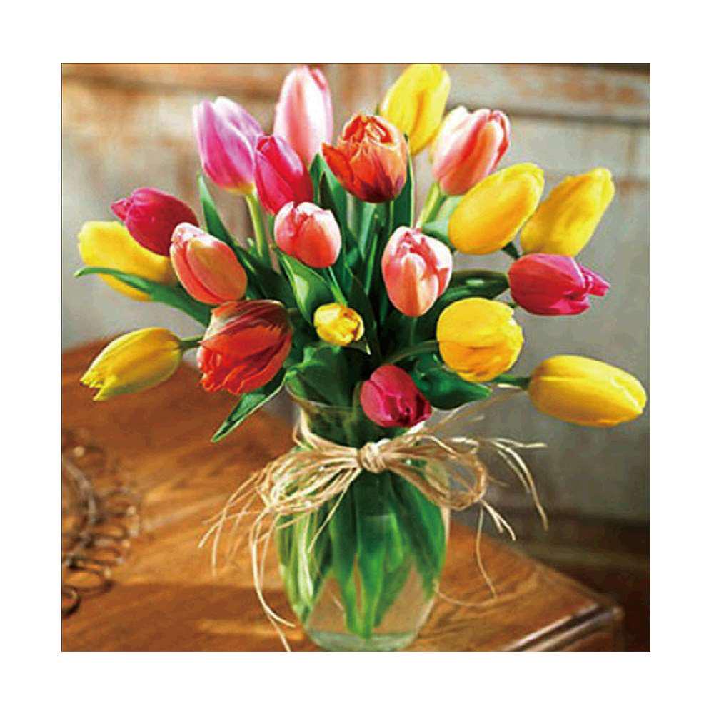 Buy Diamond Painting Full Drill Flowers In Vase Rhinestone Embroidery ...