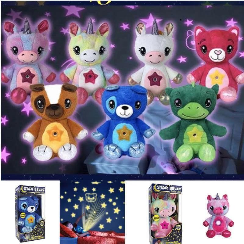 Buy Stuffed Animal With Light Projector In Star Comforting Toy Plush ...