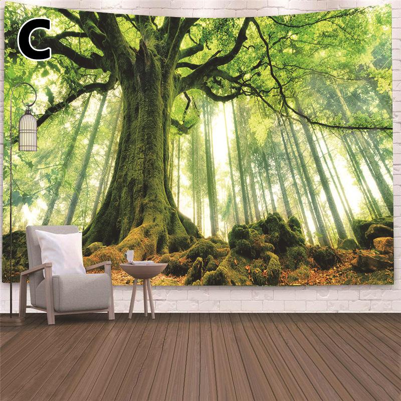 1PC Wall Hanging Tapestry Big Natural Beautiful Forest Wall Art Decor ...