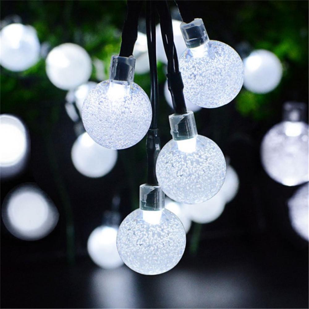 Buy 2m 20 LED Waterproof Christmas Crystal Bubble Ball Solar String ...