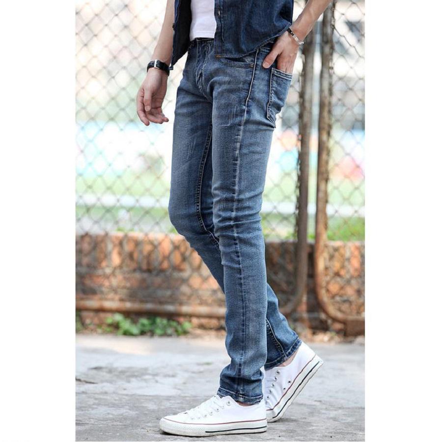 Cheap Men's Tide Pants Tide Feet Jeans Pencil Pants Jeans Men | Joom