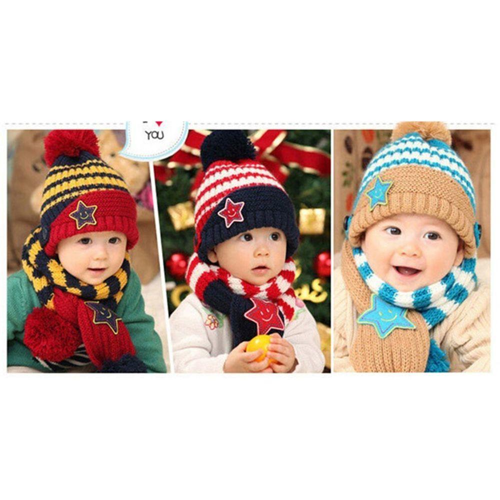 Buy Girls Baby Cap And Warm Scarf Set Hats Beanie Gift at affordable ...