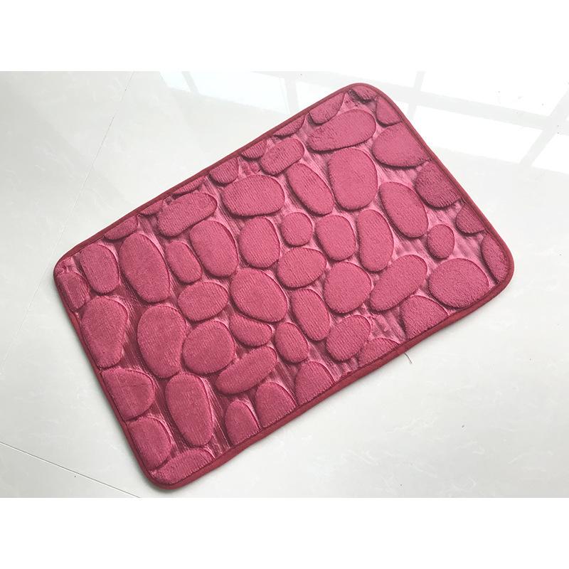 Buy Cobblestone Embossed Bathroom Bath Mat Non-slip Carpets In Wash ...