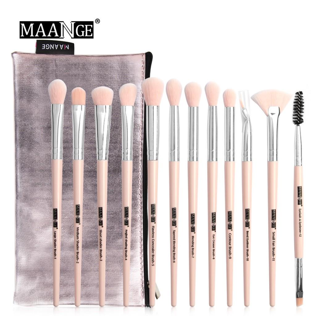 Buy 12 Pcs Makeup Eye Shadow Brush Highlighter Brush Makeup Brush Set ...