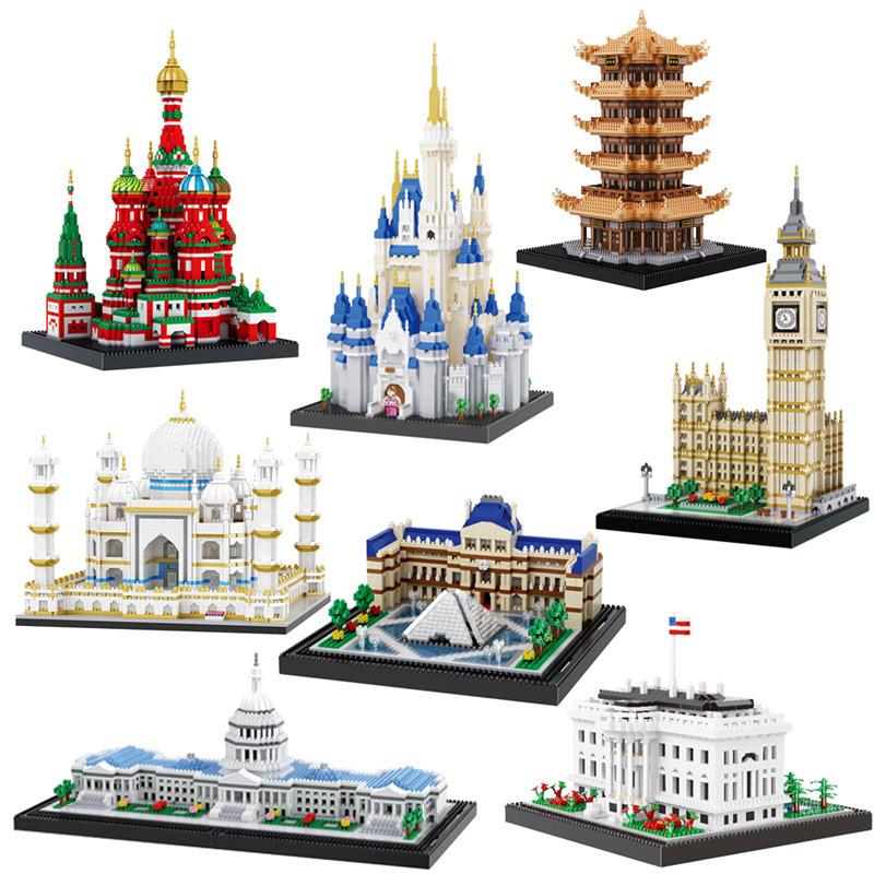 Buy DIY Mini Diamond Building Blocks 3D Micro Architecture Bricks Block ...