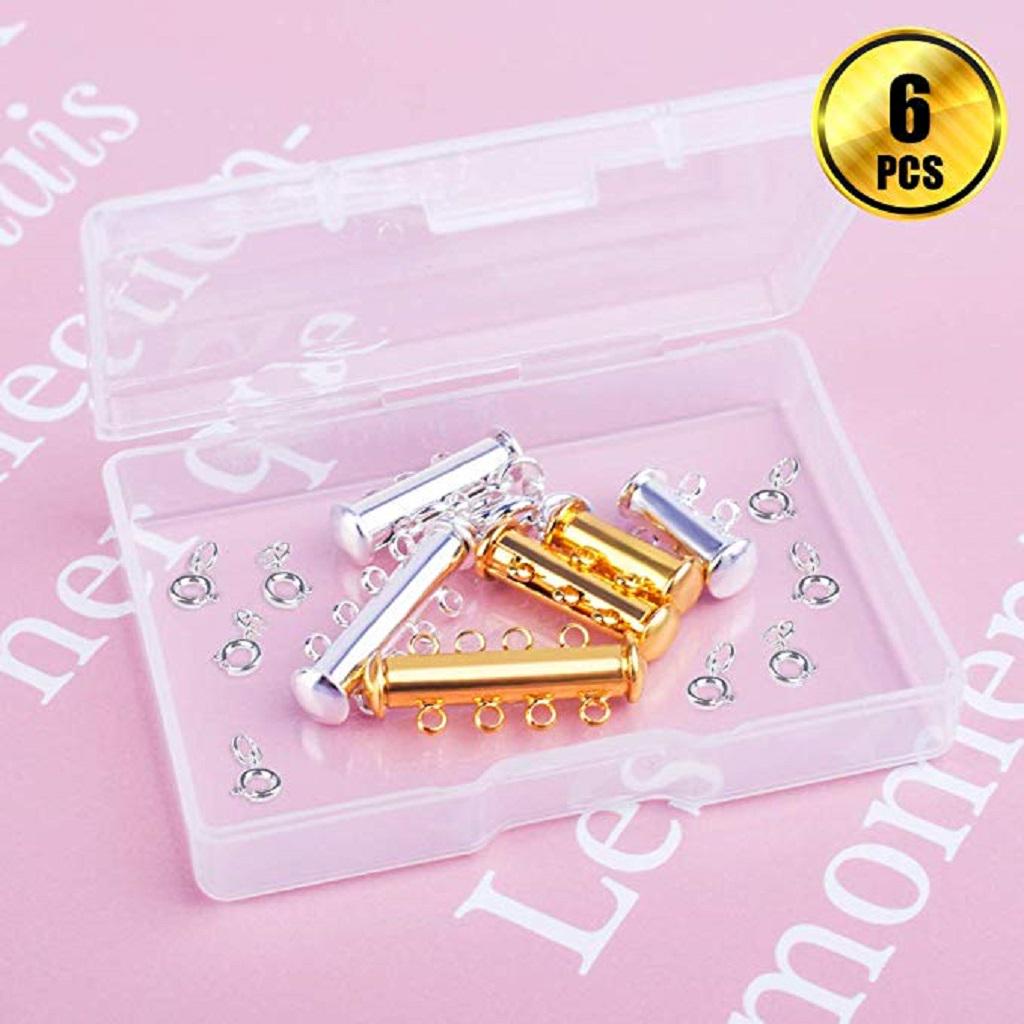 Satın alın 6Pc 14/20/25mm MultiStrand Slide Lock Clasp Magnetic Closure ...
