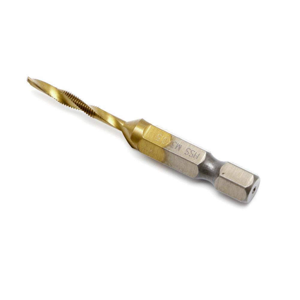 Buy M3-M10 Hex Shank Titanium Plated HSS Hand Screw Thread Metric Tap ...