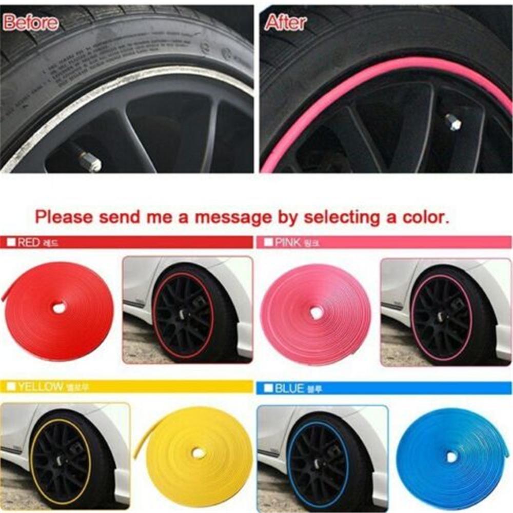 Buy Car Auto Wheel Rim Protectors Rings Alloy Decor Guard Line Strip at ...