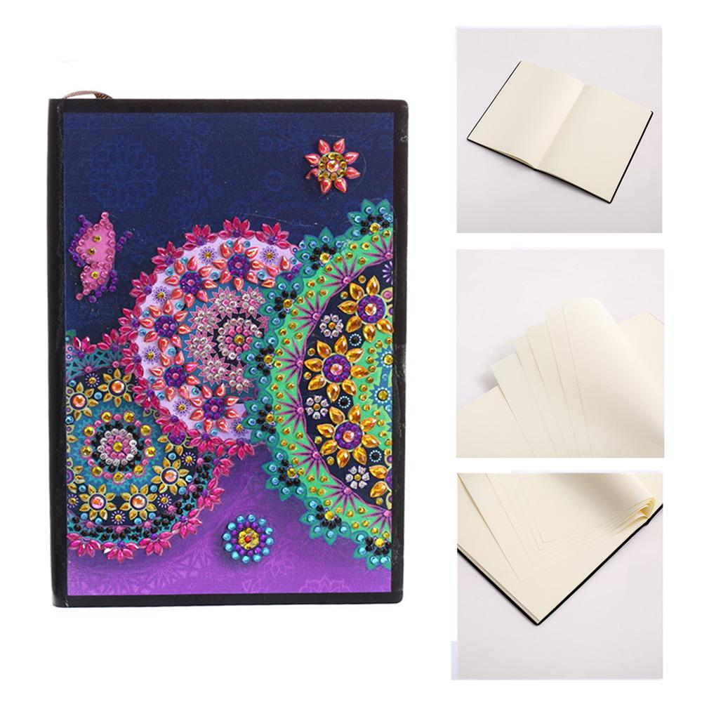 Buy Manda flower 5D Diamond Painting Notebook Diy Stick Diamond Crystal ...