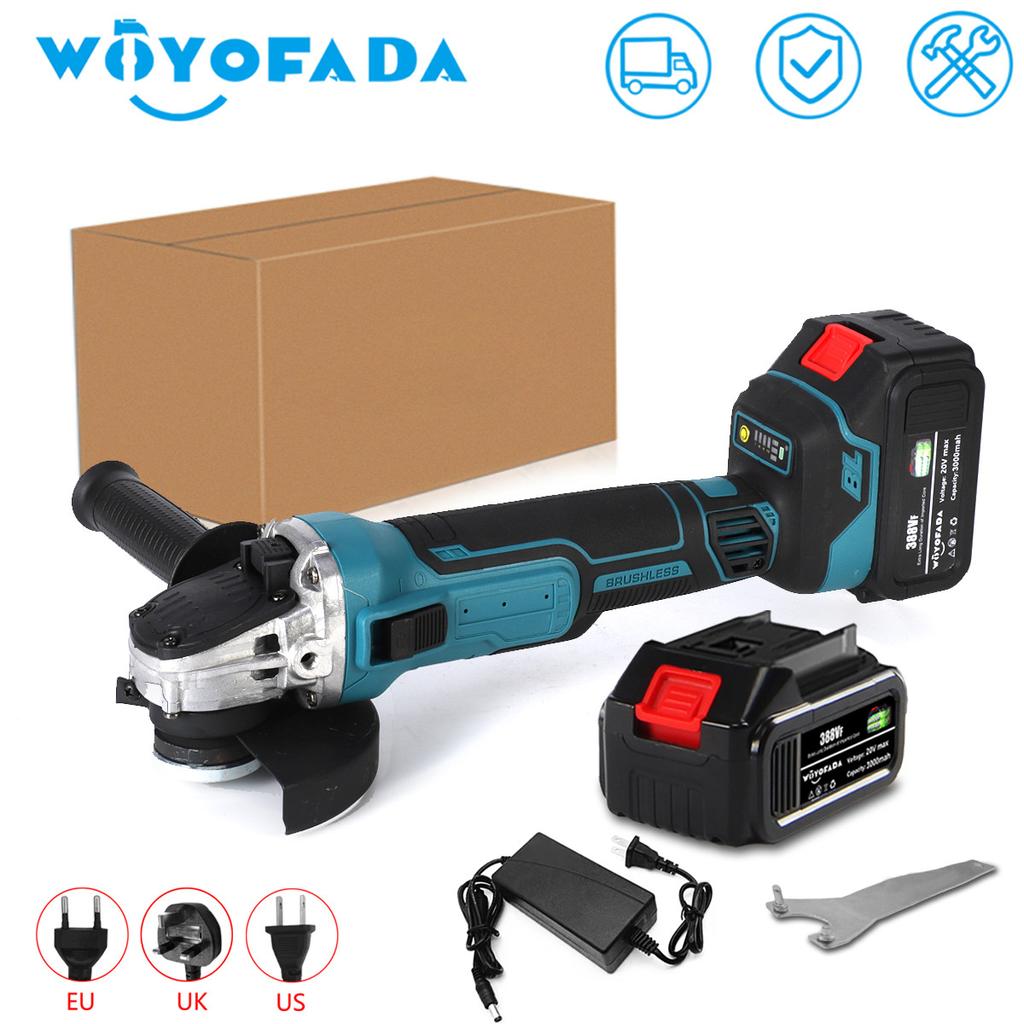 Buy M14 125mm Cordless Angle Grinder 18V Lithium-Ion Battery Machine ...