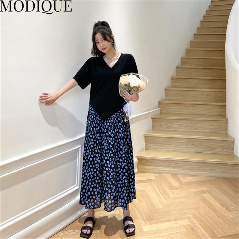 MODIQUE Summer Plus Size New Dress Shirt Women Loose Asymmetrical ...