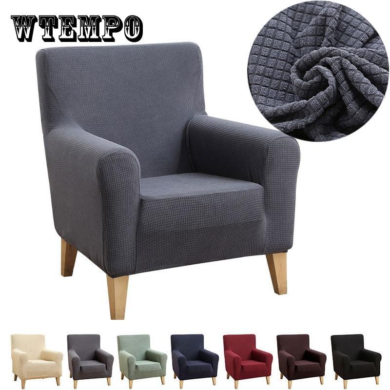 Buy Waterproof Fabric Single Sofa Cover Plaid Elasticity Anti-slip ...