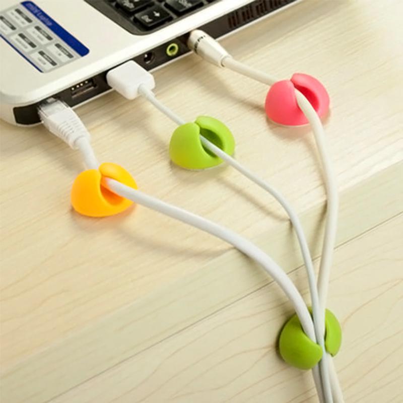 Cable Winder Wire Storage Silicon Cable manager Holder Desk Tidy ...