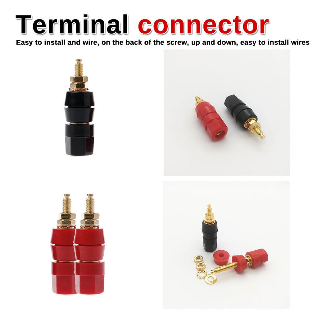 Buy 1pair Terminal Connector Hexagon Single Connecting Column Audio ...
