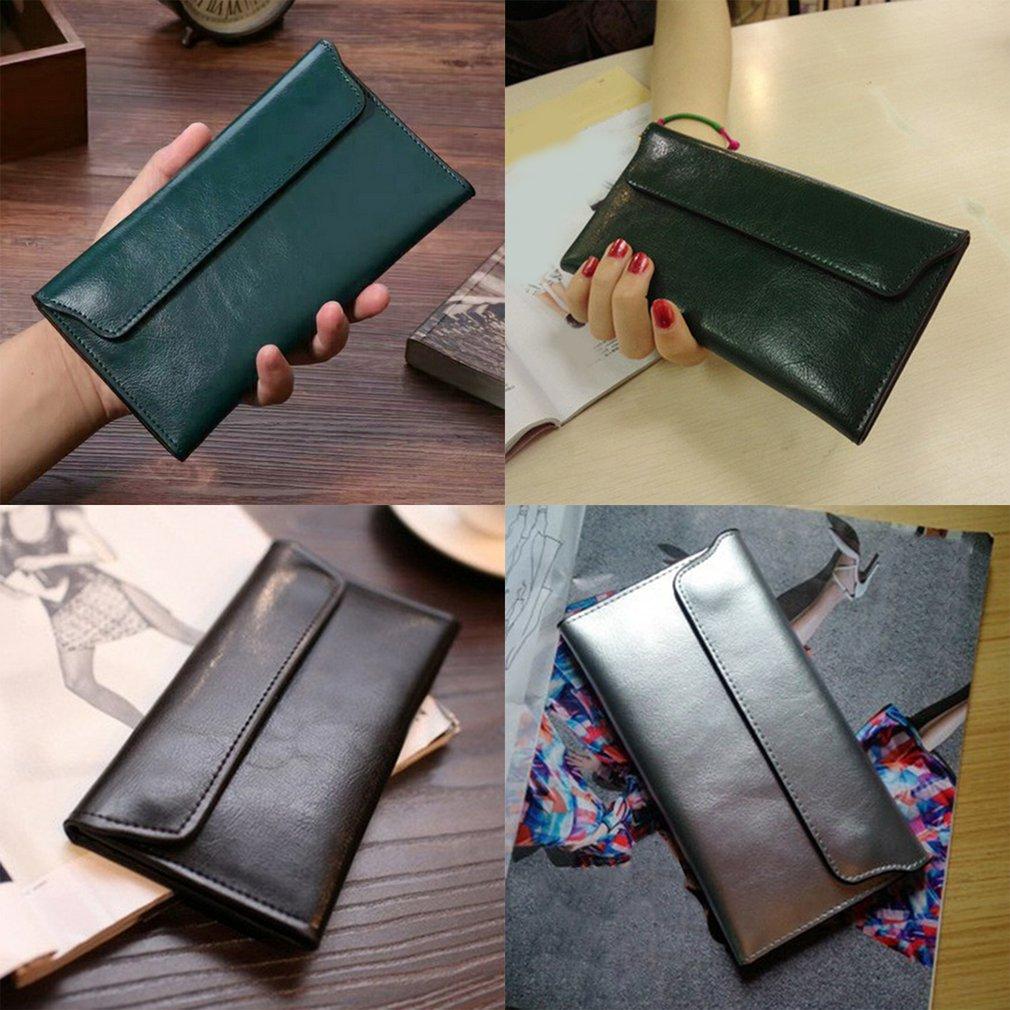 Cheap PU Leather Women Long Wrist Purses Magnetic Business Style Women ...