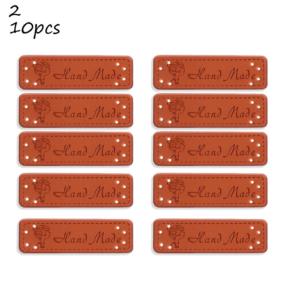 Buy 10Pcs DIY Supply Garment Sewing Accessories PU Labels Leather Tag ...