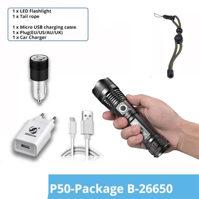 Buy Rechargeable LED Flashlights Waterproof Hnadheld Super Bright High ...