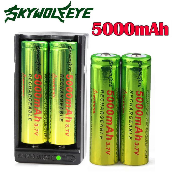 Buy 3.7V 18650 5000mAh Rechargeable Battery High Capacity Li-ion ...