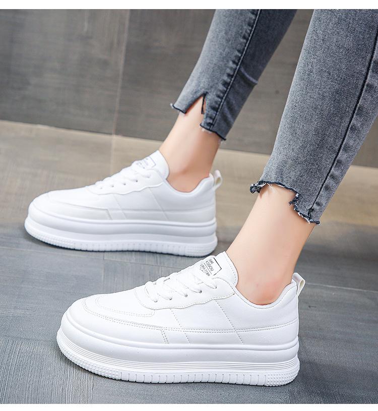 Buy New Spring Autumn Thick-Soled Round Toe Fashion Low-Top Lace-Up ...