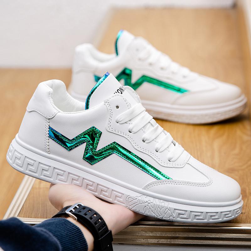 Buy Spring new all-match thick-soled heightened lace-up sneakers sports ...