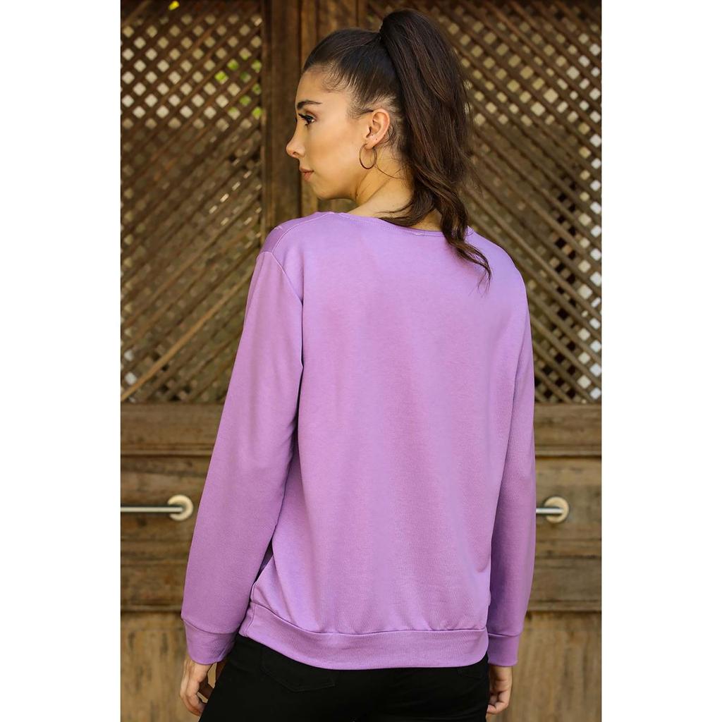 Buy Printed Lilac Women's Sweatshirt at affordable prices — free ...