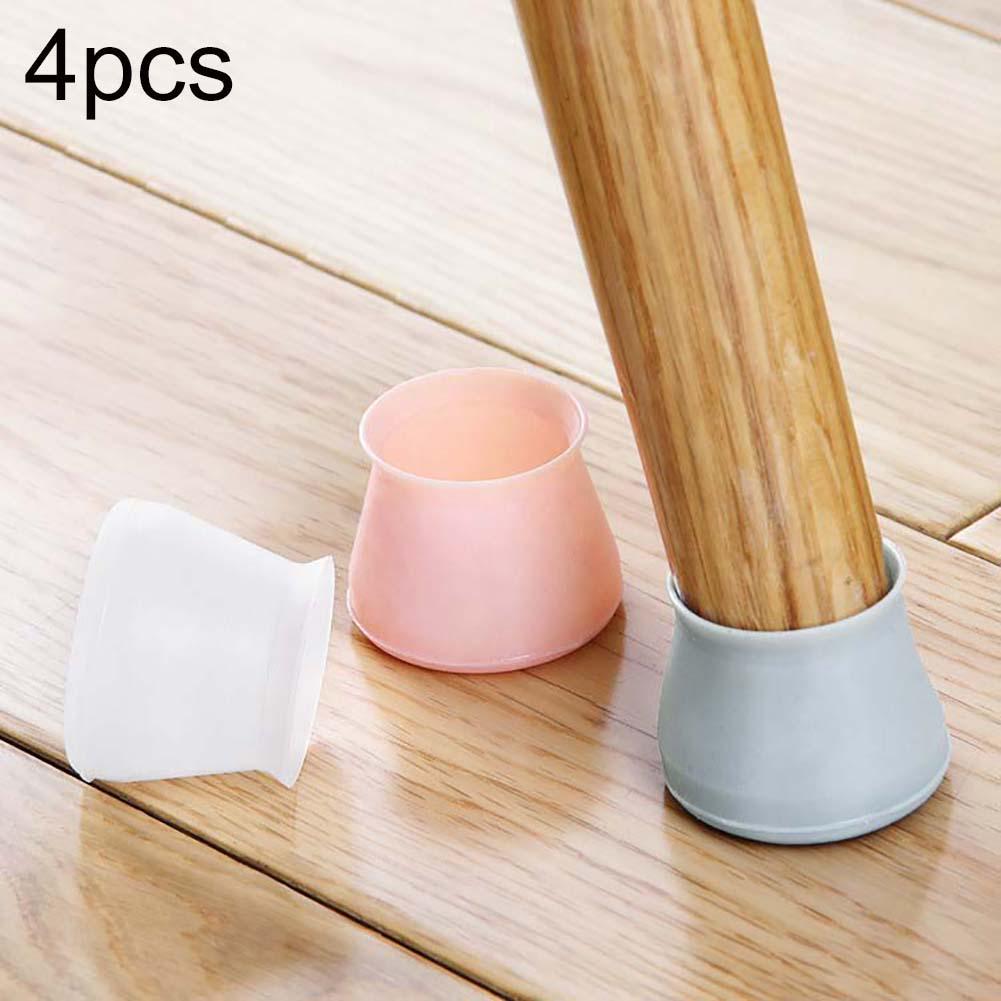 4Pcs Universal Round Non-slip Table Chair Leg Foot Pad Mat Floor ...