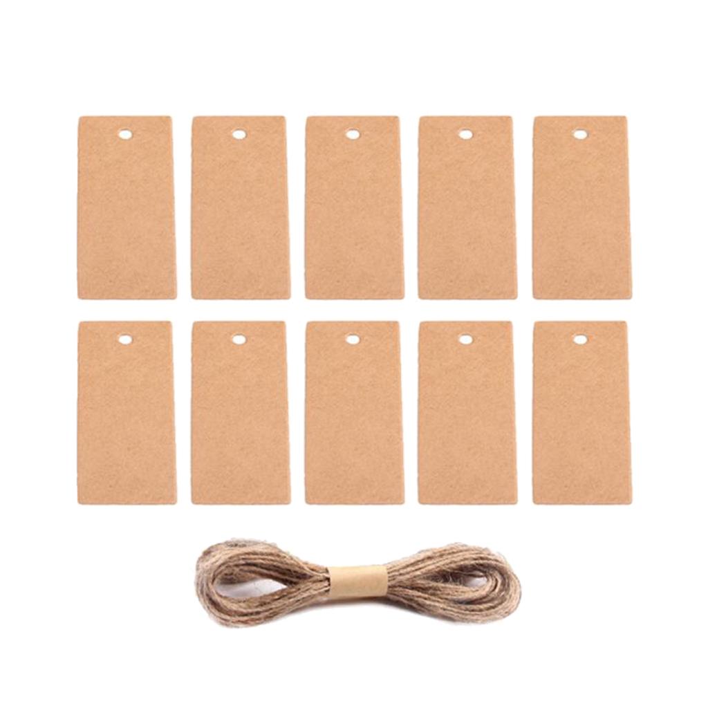 Buy 10pcs Vintage Brown Kraft Paper Labels Blank Hanging Tags Decors A ...