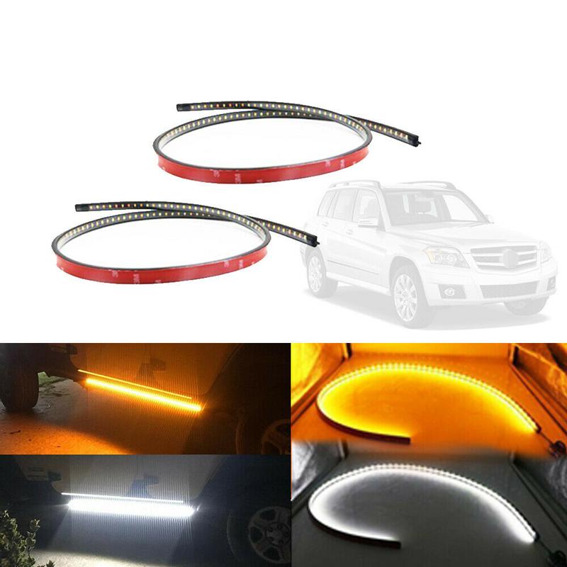 Buy 60 INCH Running Board Side Step LED Light Amber White Turn Signal ...