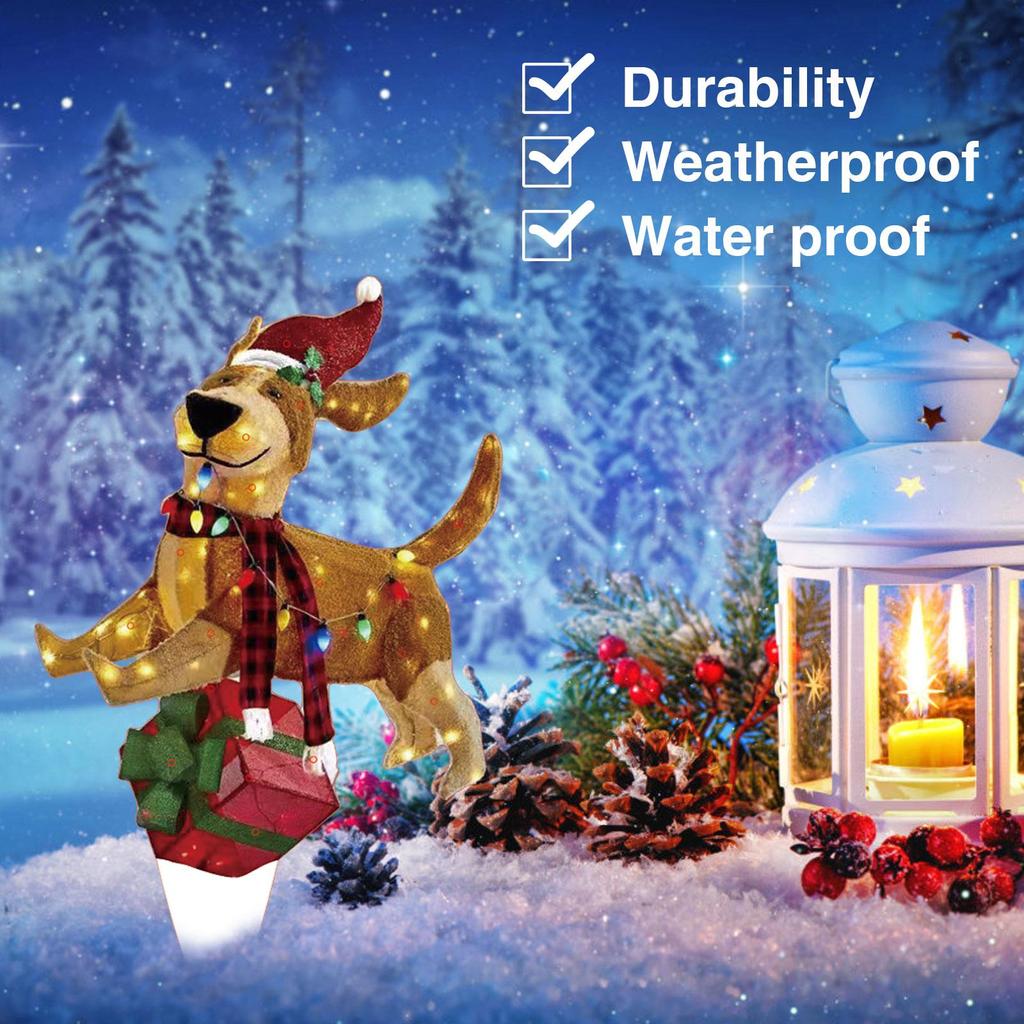 Buy Christmas Jumping Puppy LED Light Up Fluffy Doodle Dog Decor M5T1 ...