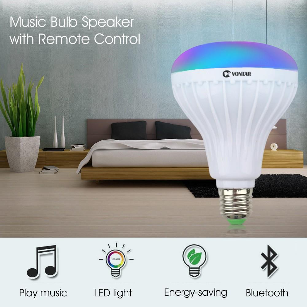 Wireless Bluetooth Speaker RGB Bulb LED Lamp Led Light Music Player ...