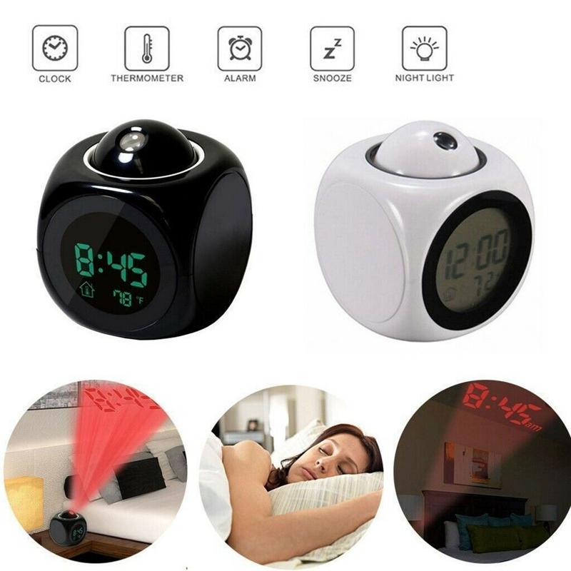 Buy Projection LED Display Time Digital Alarm Clock Talking Voice ...