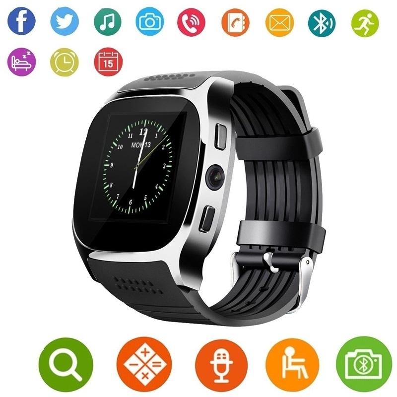 Buy Smart Watch Phone Fitness Tracker Support With Camera T8 Smartwatch ...