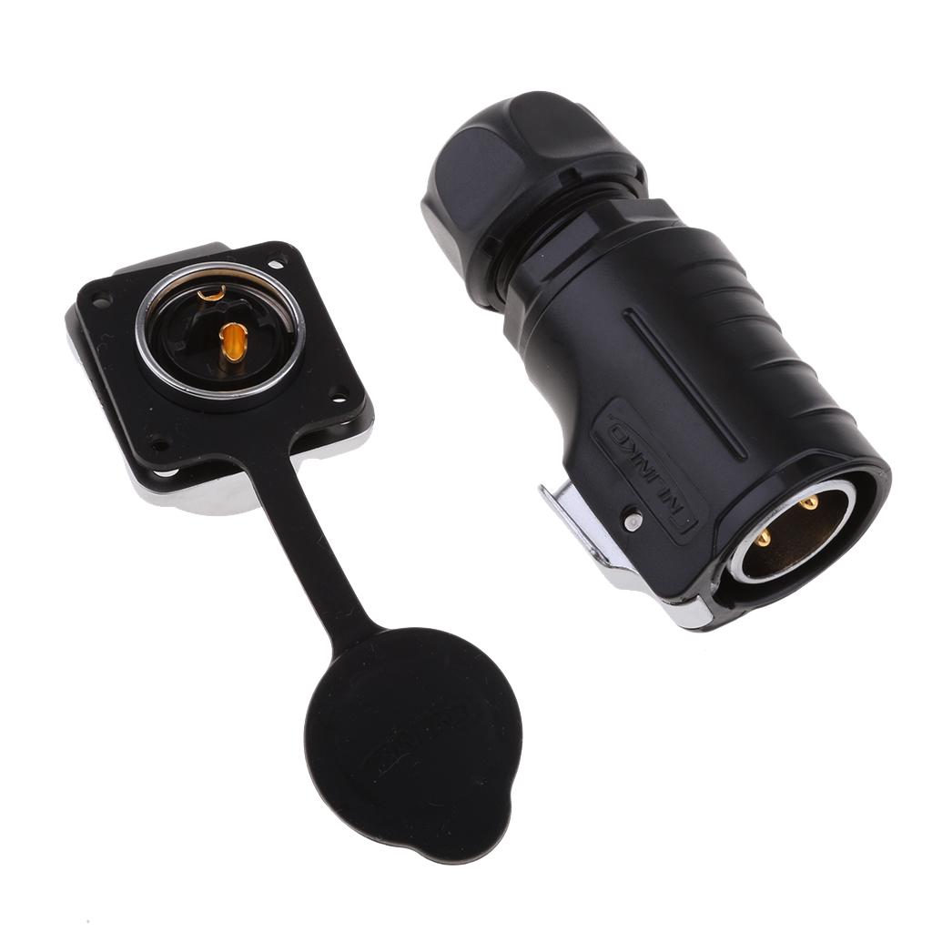 Buy Waterproof Panel Mount Connector 2pin LED Plug and Socket at ...