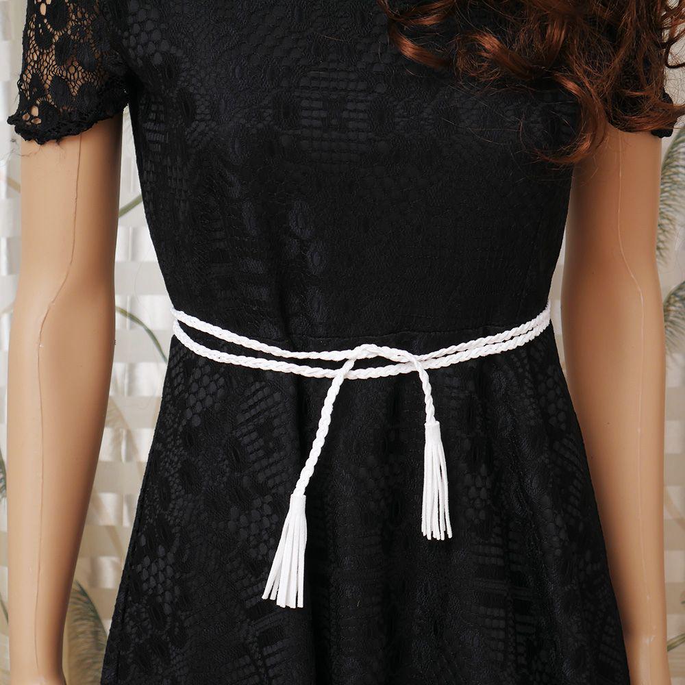 Buy Popular Fashion Long Knitted Braid Leather Waist Belts Waistband ...