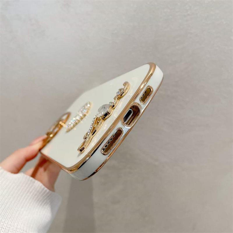 Luxury Fashion Electroplating Diamond Love Heart Phone Case For iPhone ...
